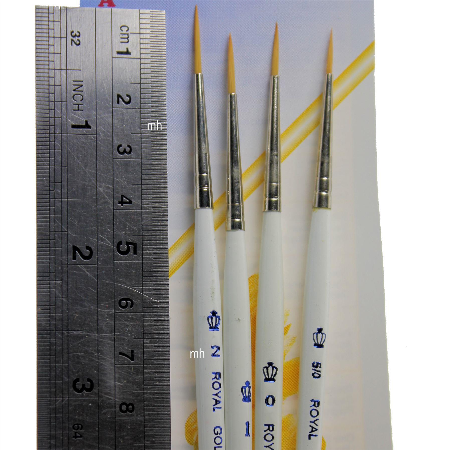 Royal & Langnickel 4 brushes, Golden Taklon Liner Brush Set RG-107